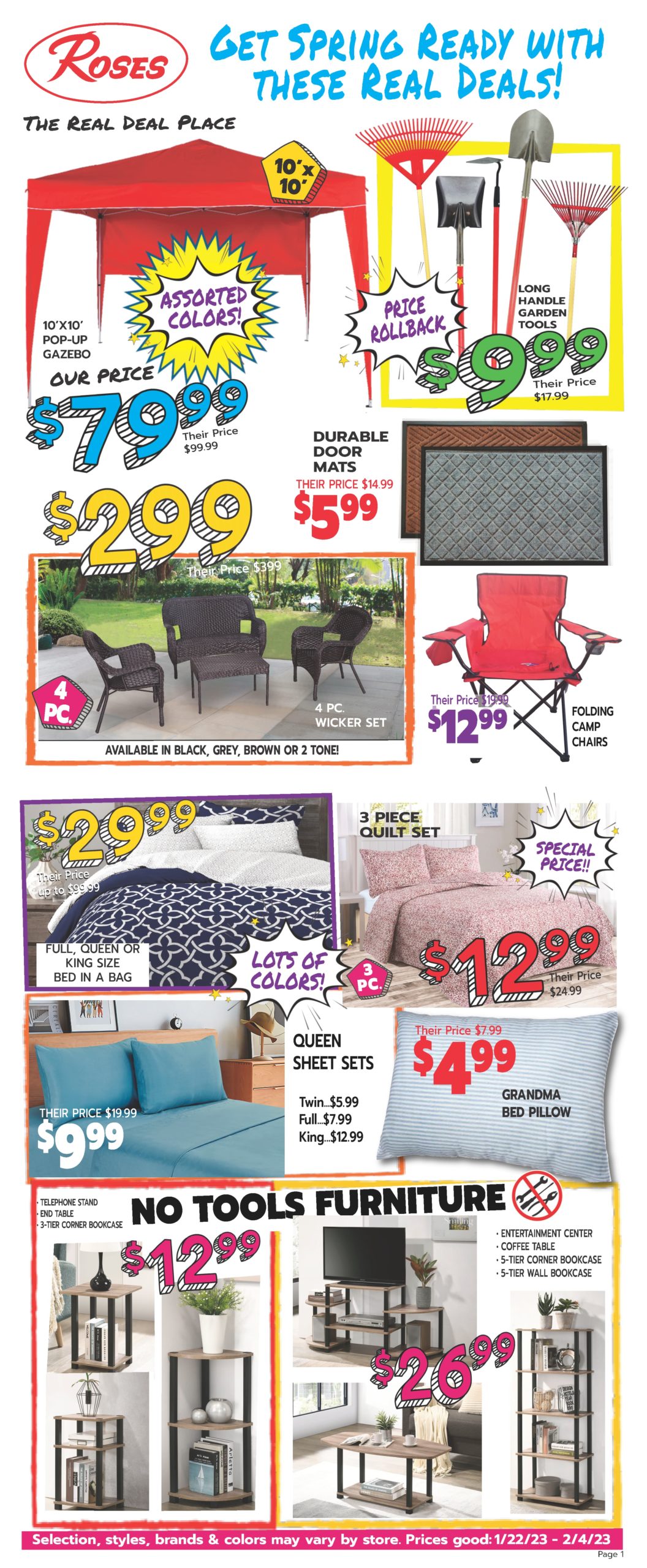 Current Monthly Specials Circular from your local Roses Discount Store