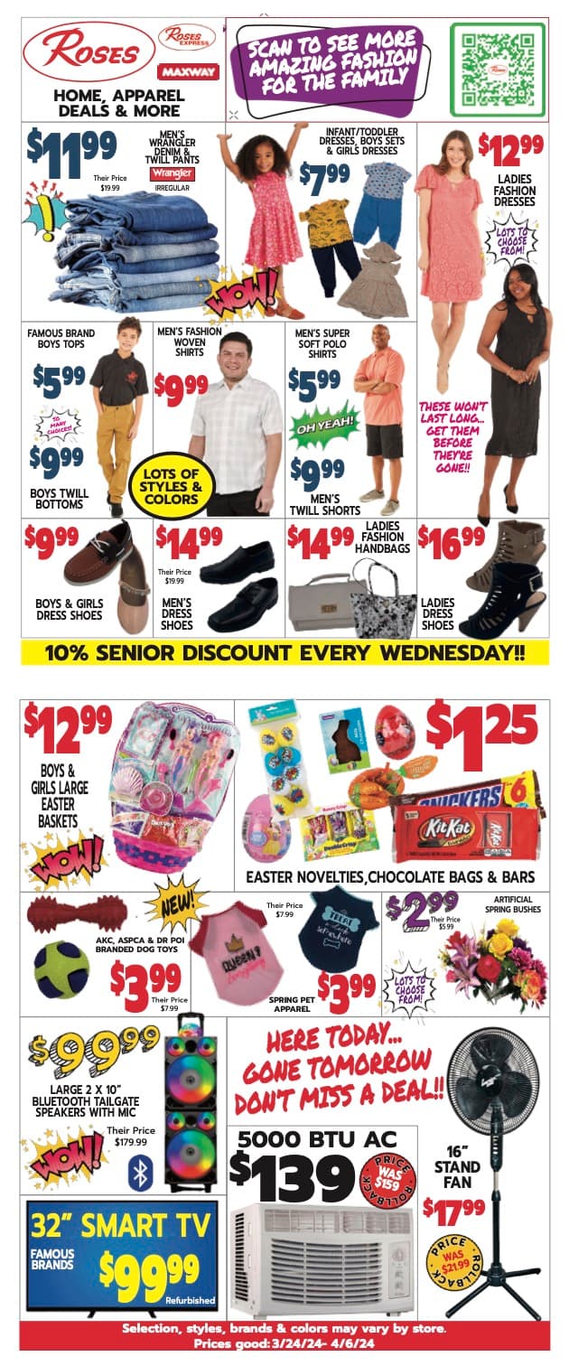 Current Monthly Specials Circular from your local Roses Discount Store