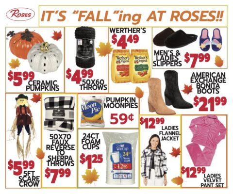 Current Monthly Specials Circular from your local Roses Discount Store